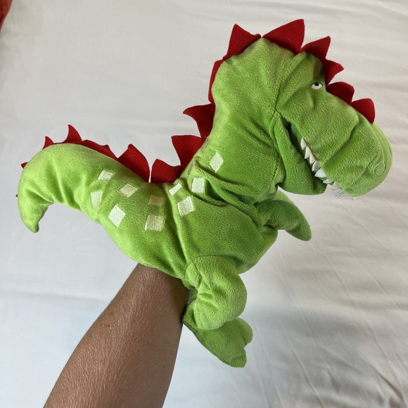 IKEA | Toys | Ikea Dinosaur Hand Puppet Plush Green 2 Inch Stuffed ...